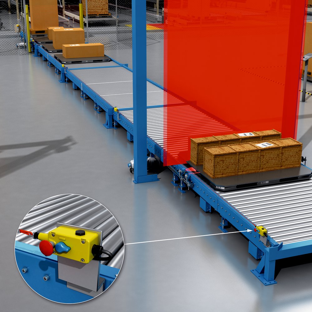 Safety along the conveying line