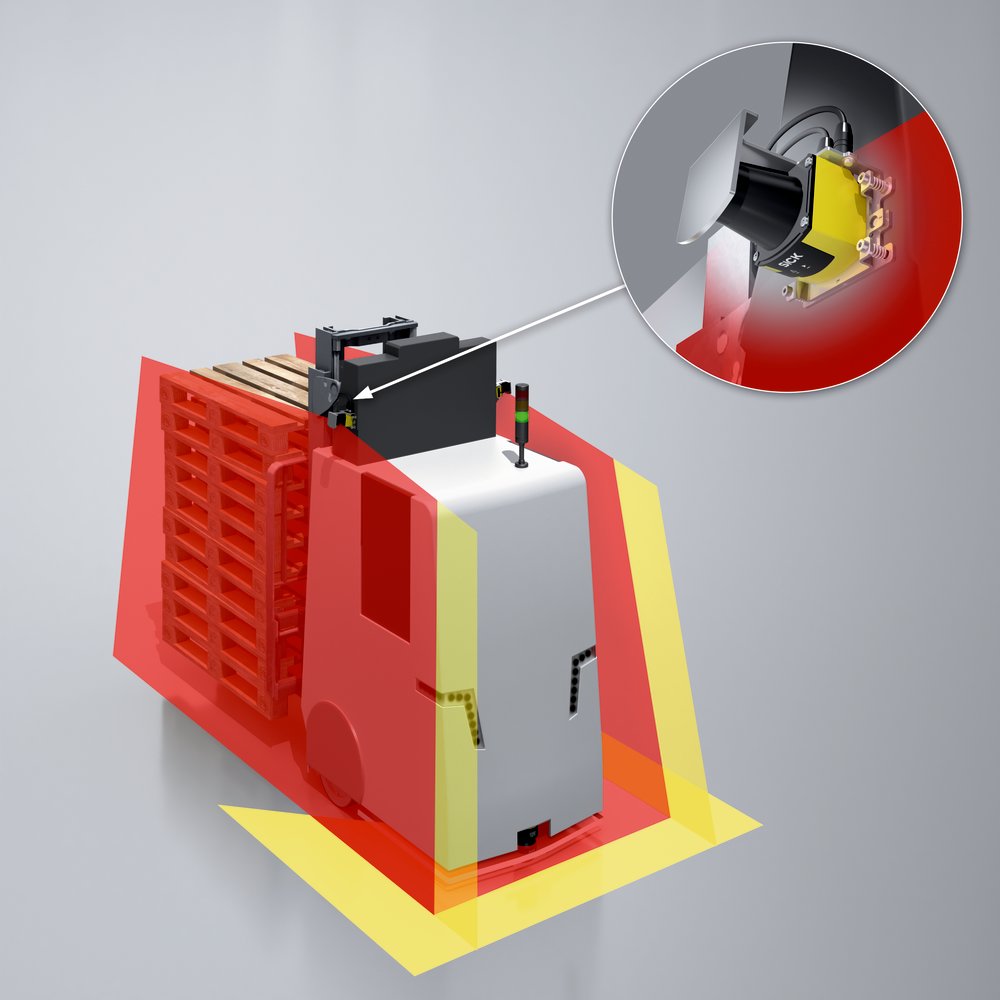 Protection of the vehicle front and sides on automated guided vehicles